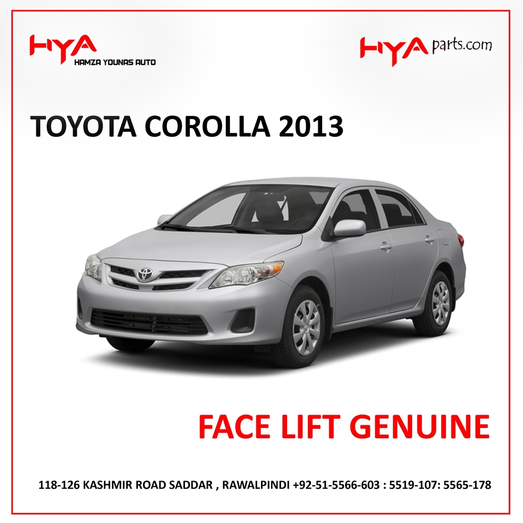 FACE LIFT COROLLA 2013 TOYOTA GENUINE | H Y A parts
