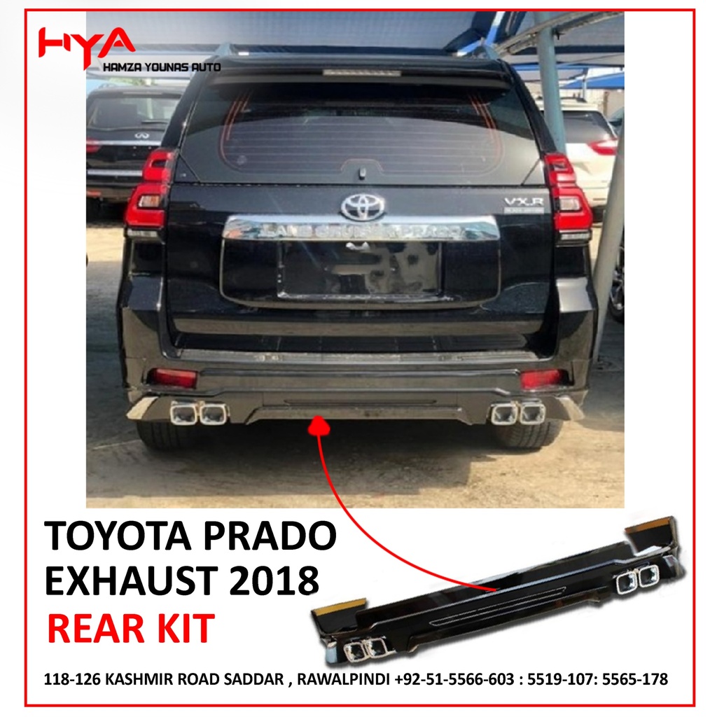 REAR BUMPER EXTENSION PRADO 2018 DUAL EXHUAST | H Y A parts
